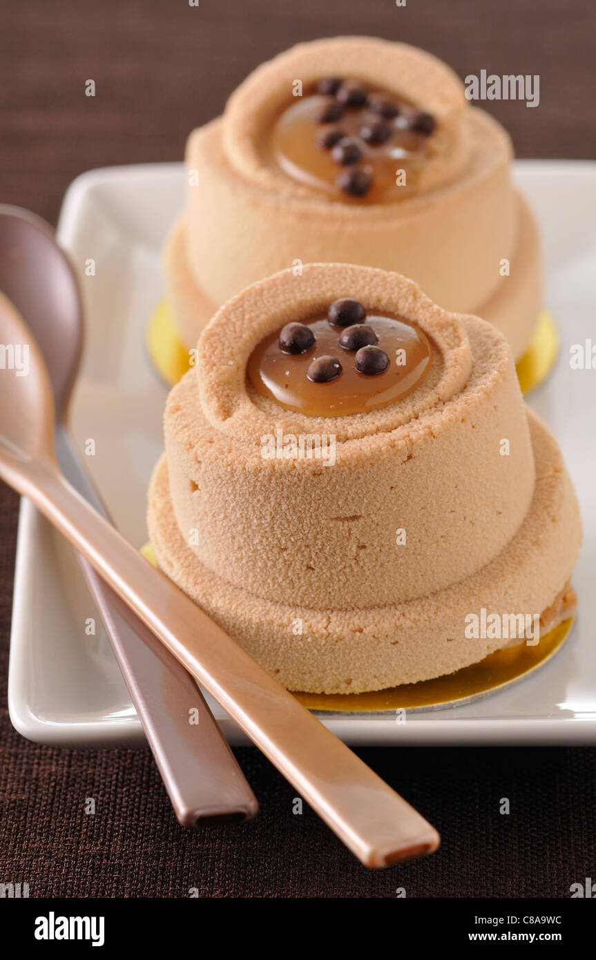 Chestnut mousse and chocolat dessert from Ardèche Stock Photo - Alamy