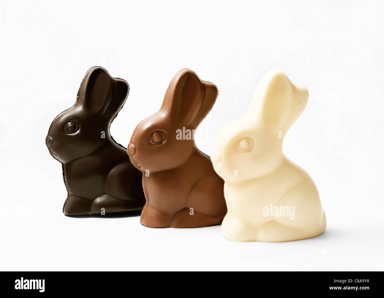 Milk and white chocolate rabbits hi-res stock photography and images ...