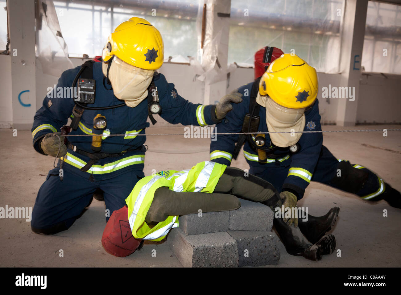 Fire Brigade exercise at Abingdon & Witney College site Stock Photo - Alamy