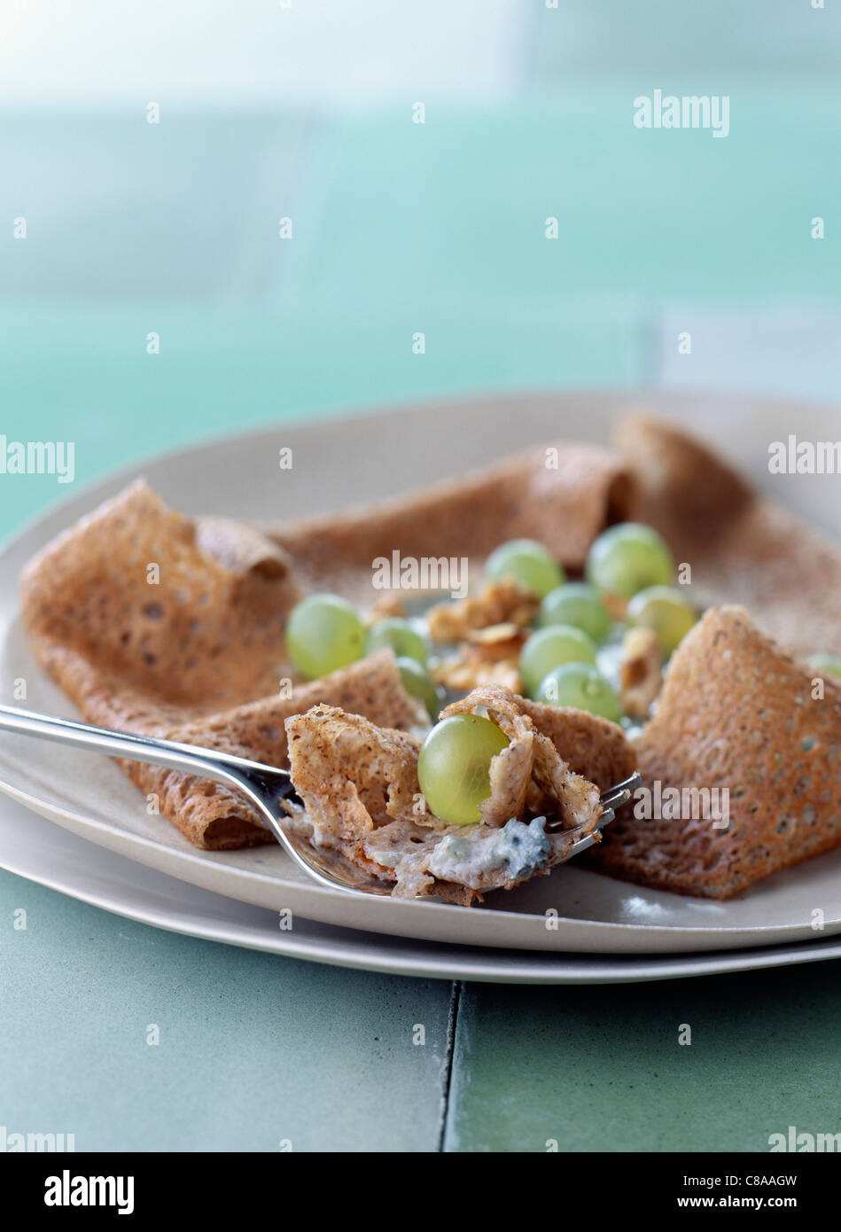Grape and walnut pancake hi-res stock photography and images - Alamy