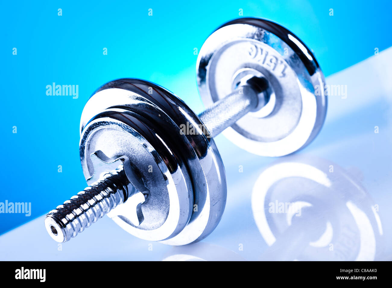 Skinny man and dumbbells hi-res stock photography and images - Alamy
