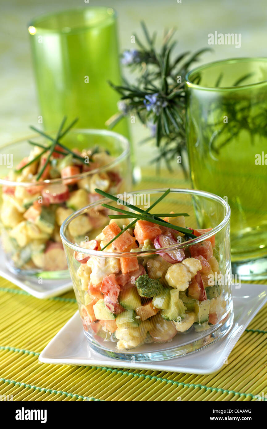Spring vegetable Tartare Stock Photo - Alamy
