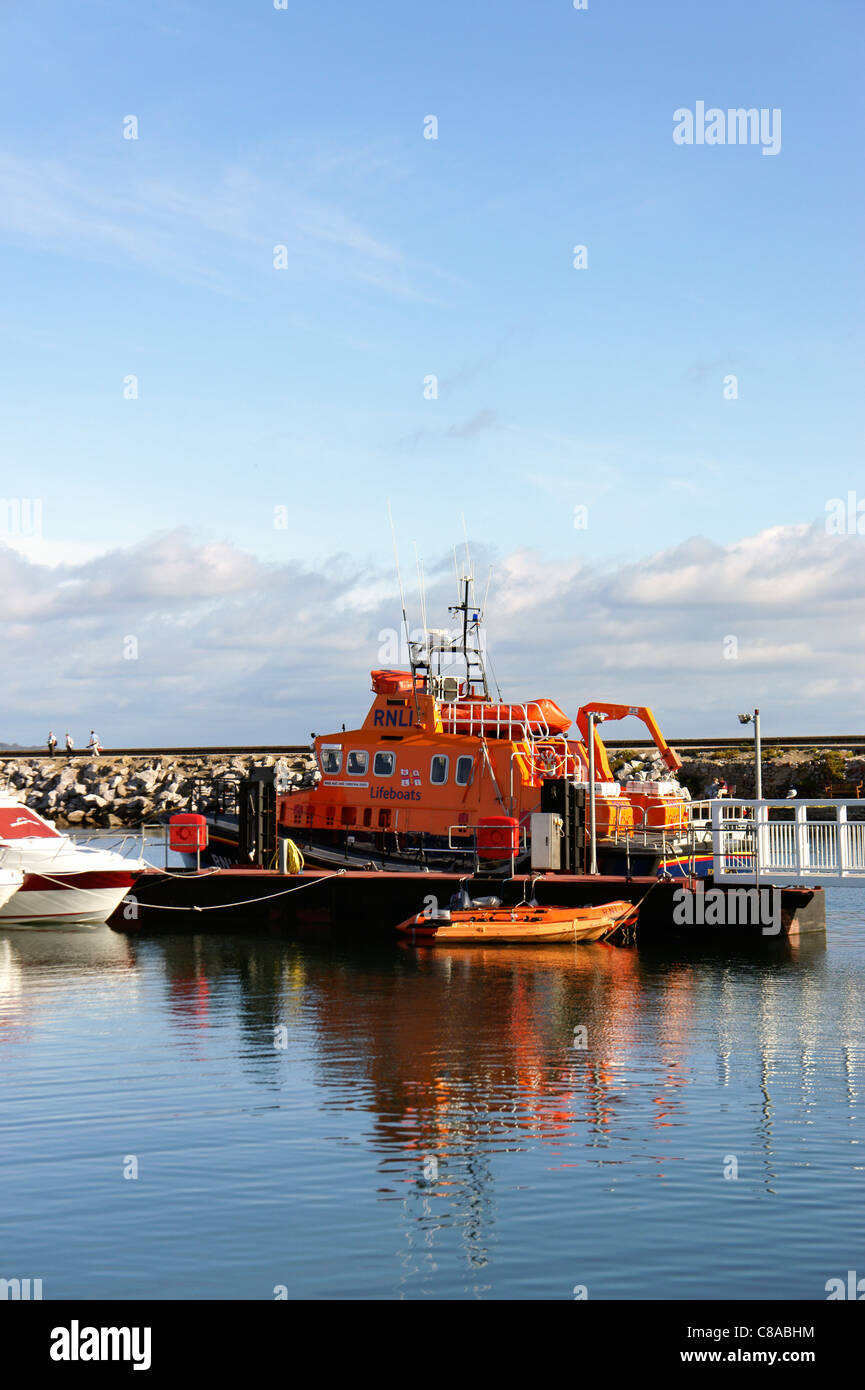 Torbay Lifeboat moored at Brixham Marina, Devon, England Stock Photo ...