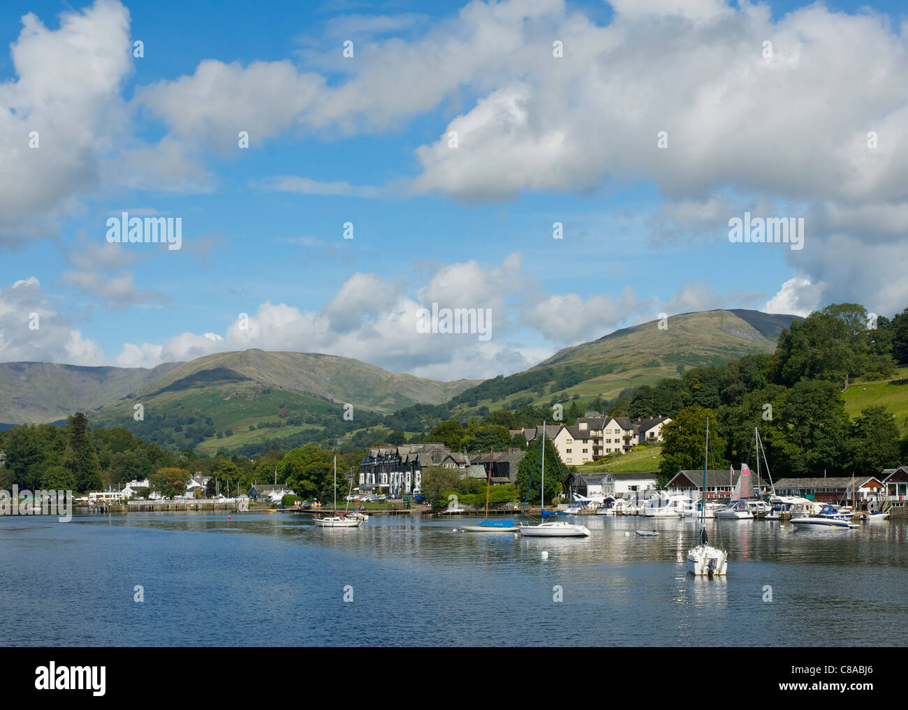 Waterhead, at the northern tip of Lake Windermere, Lake District ...