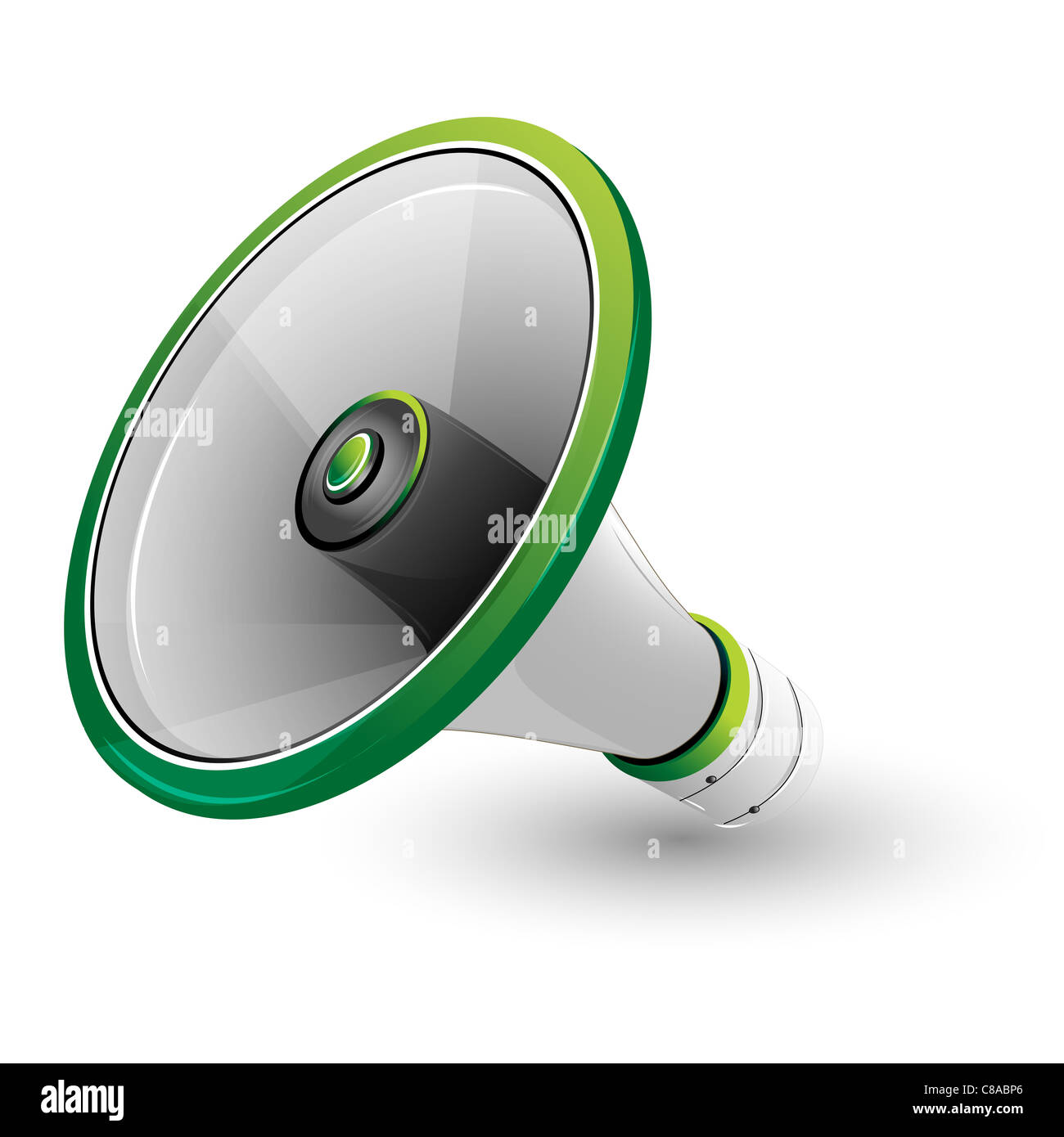 illustration of loud speaker on white background Stock Photo - Alamy