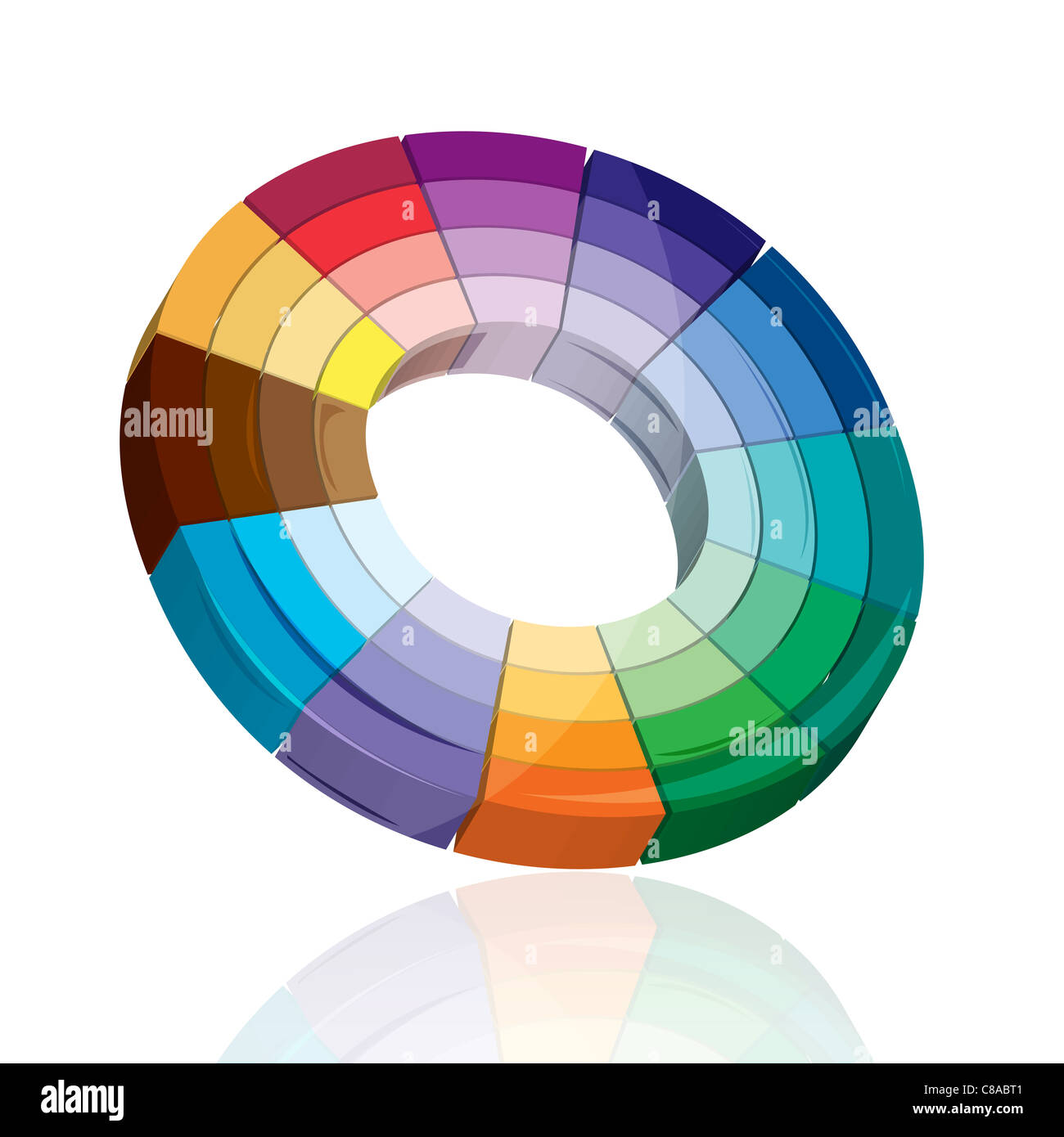 illustration of colorful target board on white background Stock Photo ...