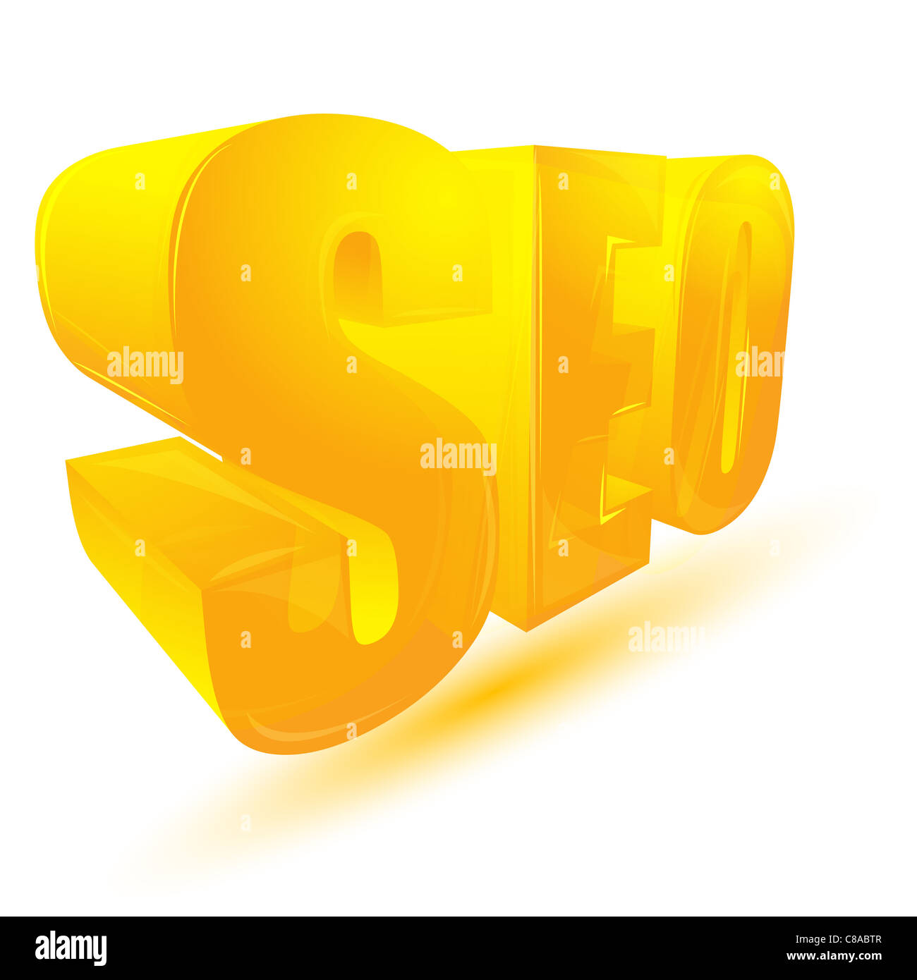 illustration of seo text on white background Stock Photo - Alamy