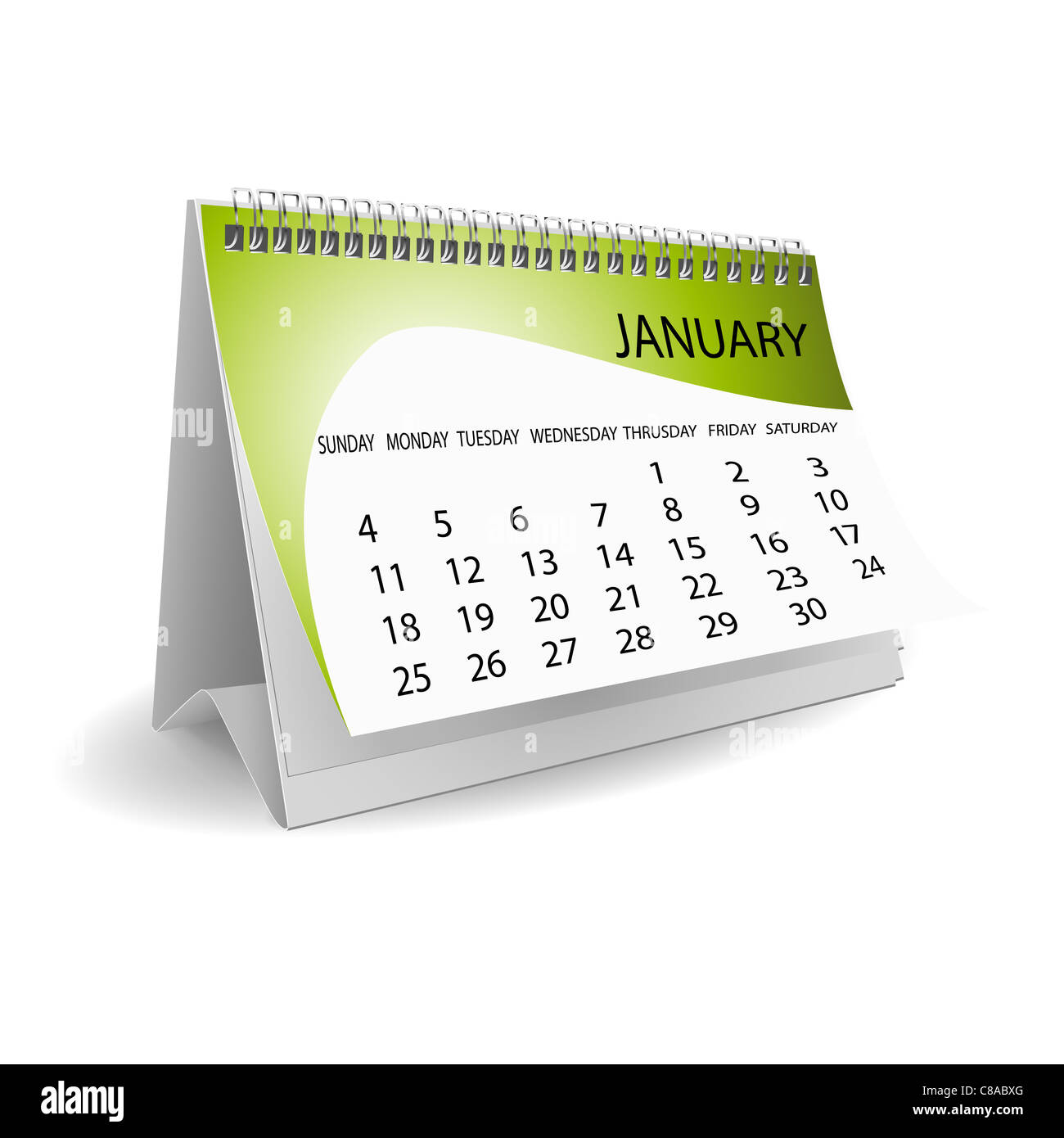 illustration of calender on white background Stock Photo - Alamy