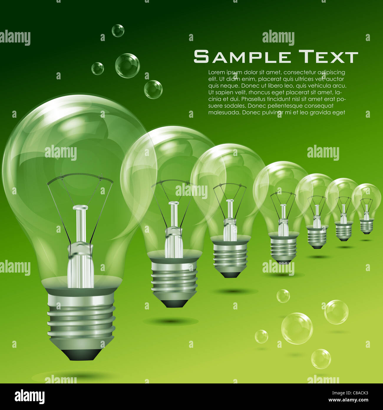 illustration of recycle electric bulb Stock Photo - Alamy