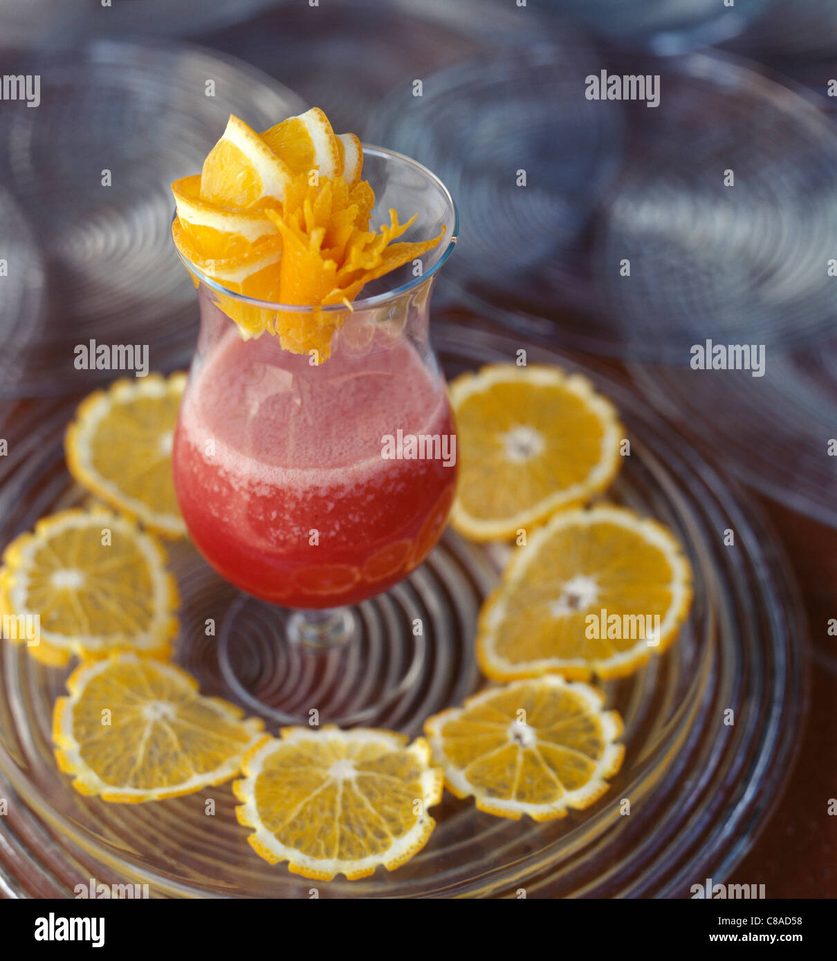 Summer fruit cocktail with citrus fruit Stock Photo - Alamy