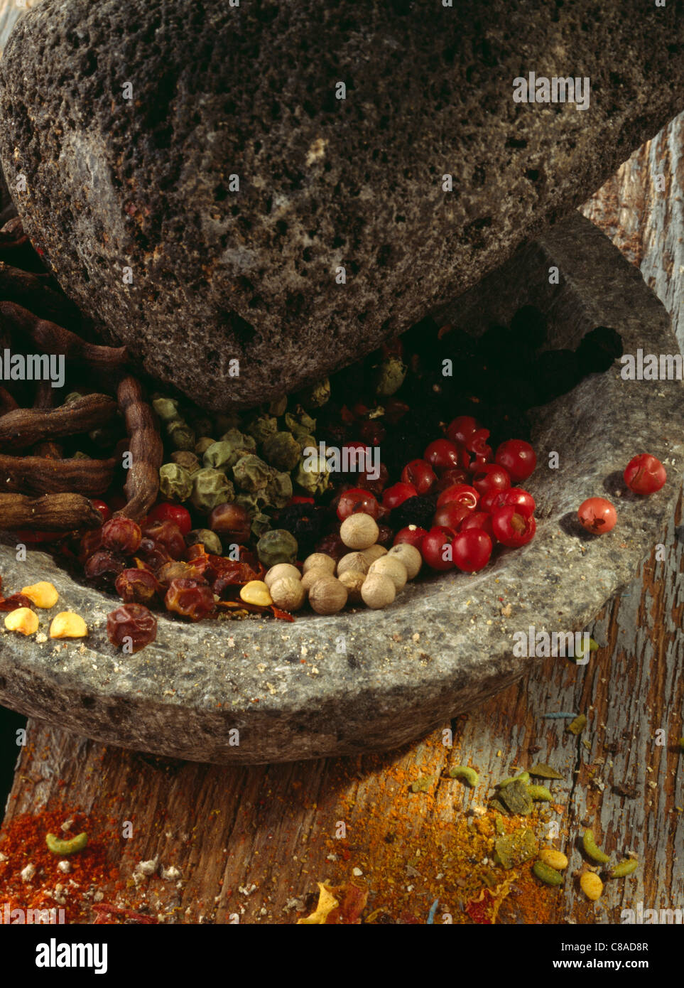 Mix of five peppers Stock Photo - Alamy