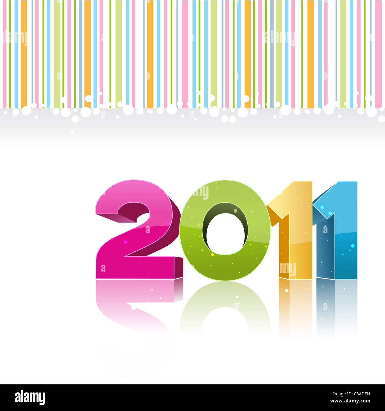 Illustration 2011 new year hi-res stock photography and images - Alamy