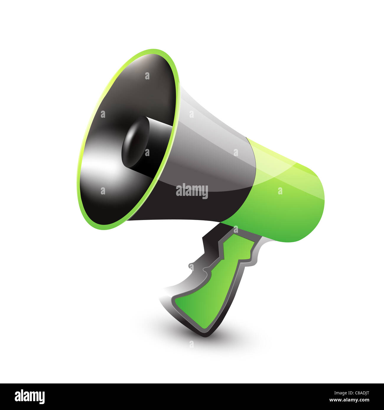 illustration of loudspeaker sign on white background Stock Photo - Alamy