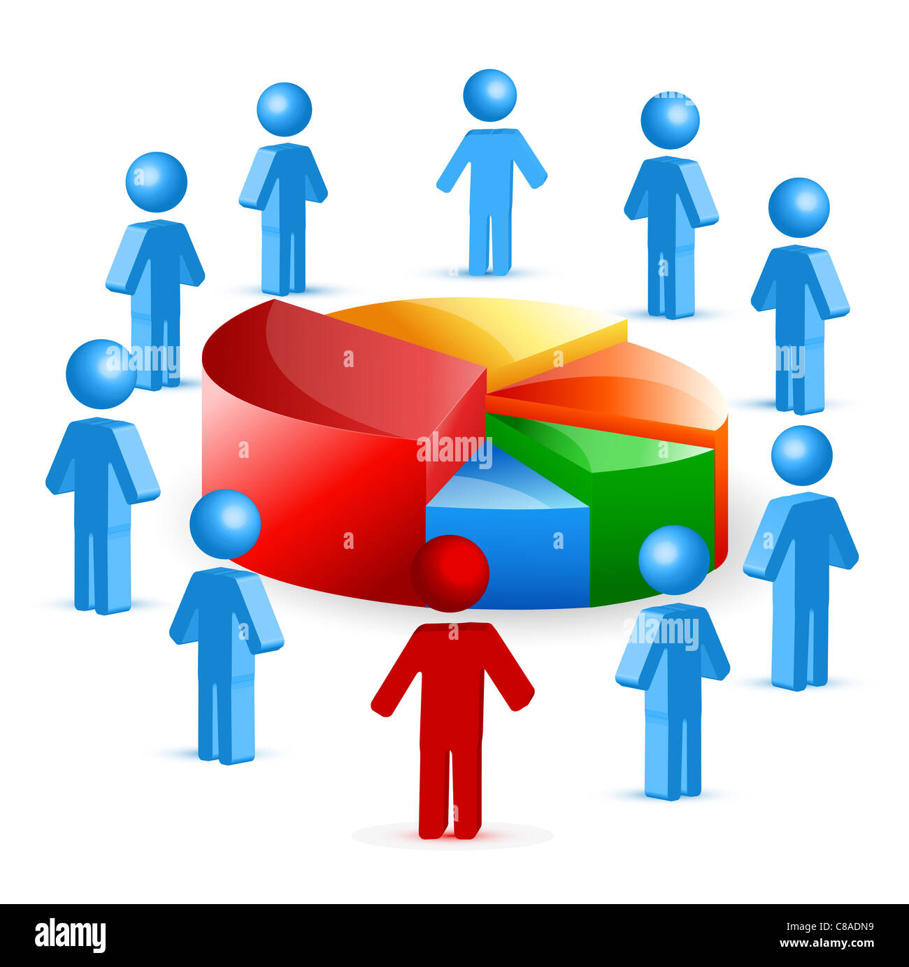 illustration of networking on white background Stock Photo - Alamy