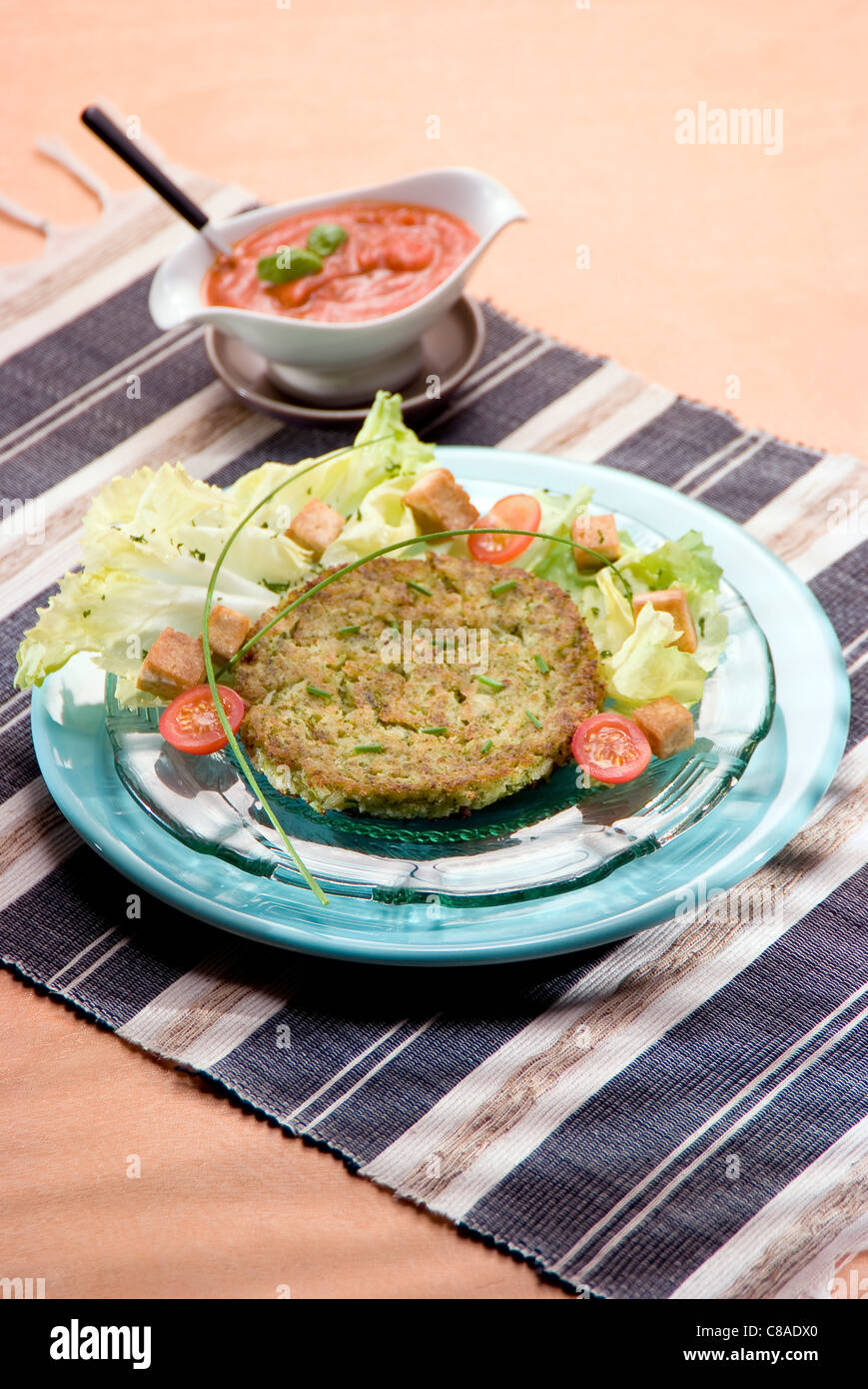 Broccoli,chive and potato cake Stock Photo - Alamy
