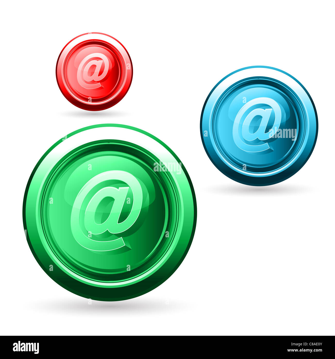 illustration of web buttons on white background Stock Photo - Alamy
