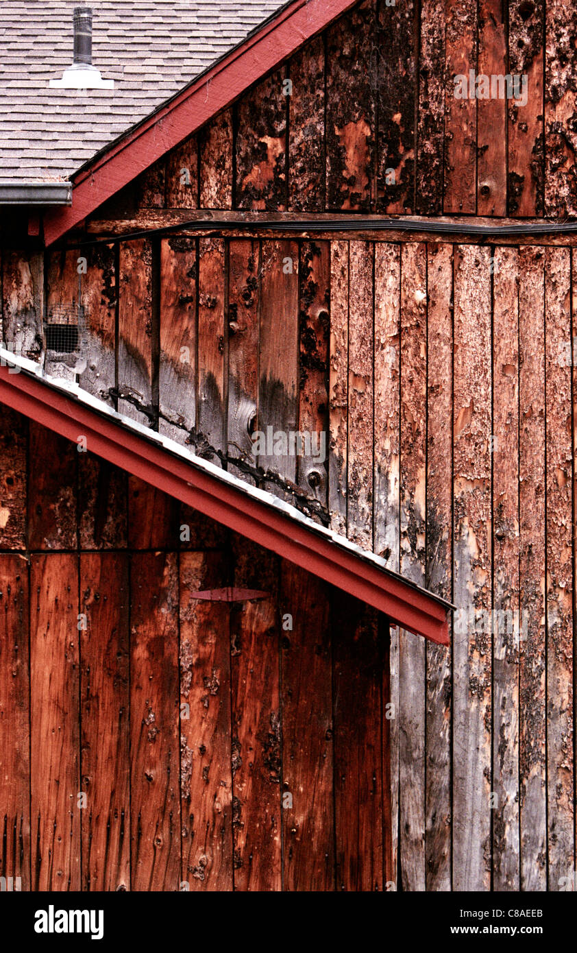 Close up of the texture of an a wooden shack in Rocky Mountain National ...