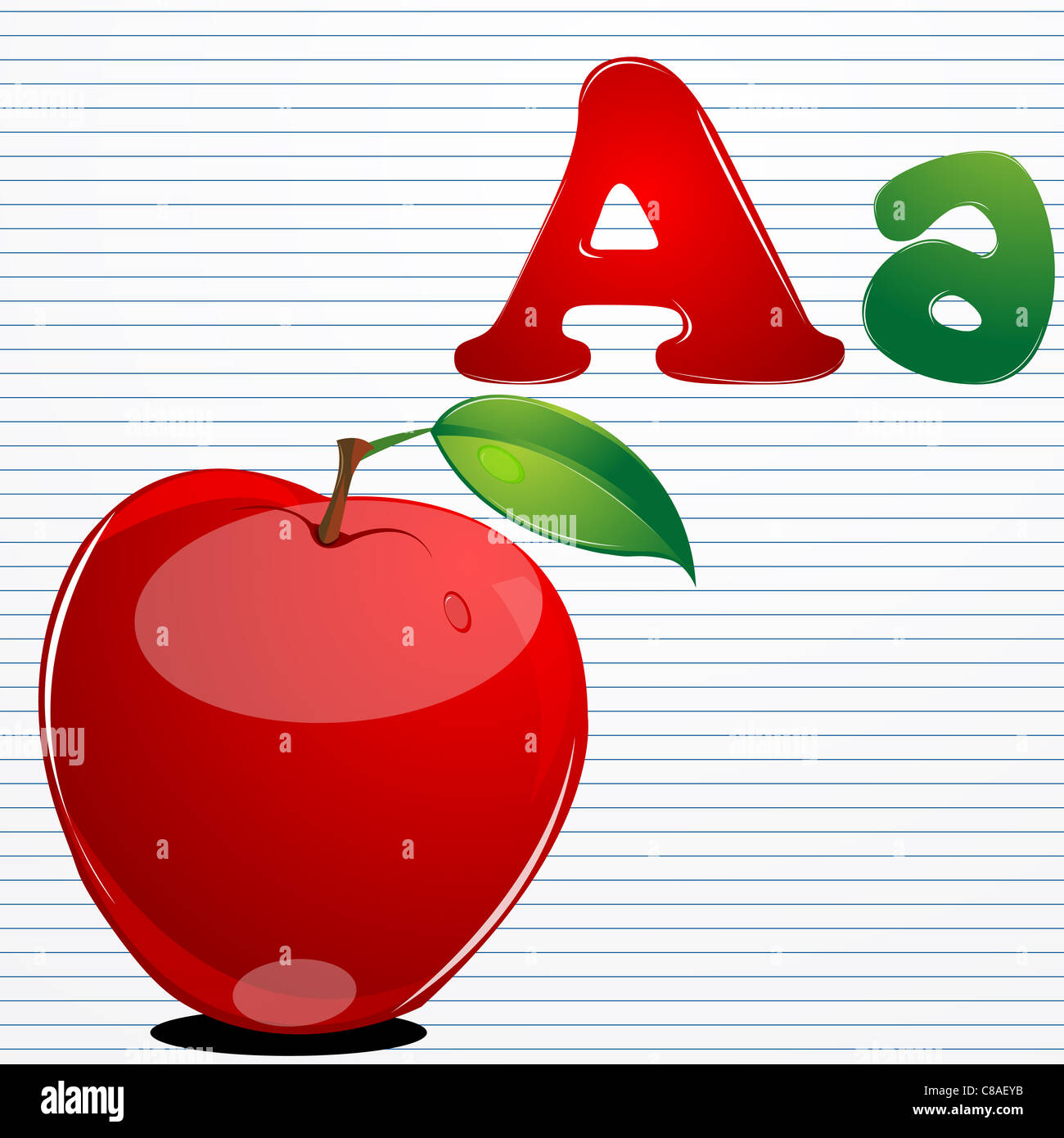 illustration of a for apple Stock Photo - Alamy