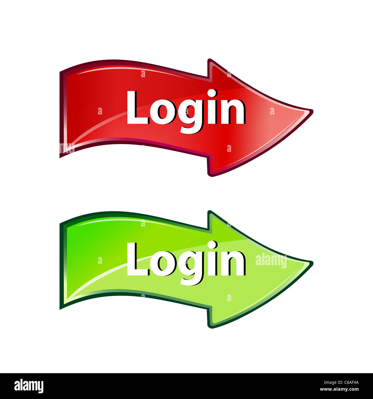 illustration of login arrow on white background Stock Photo - Alamy