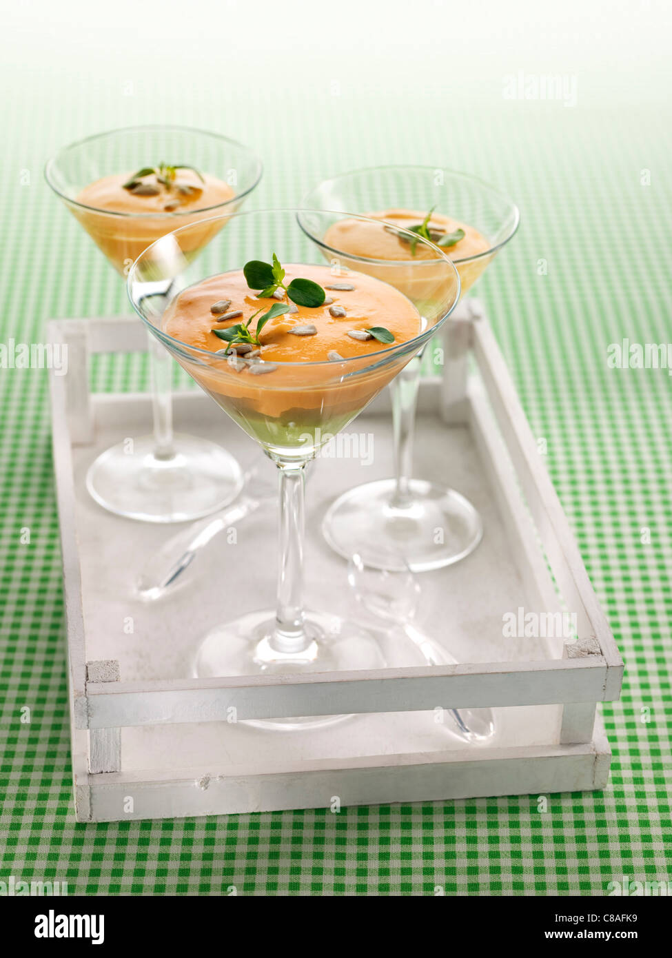 Anemone,avocado and tomato cocktail Stock Photo - Alamy