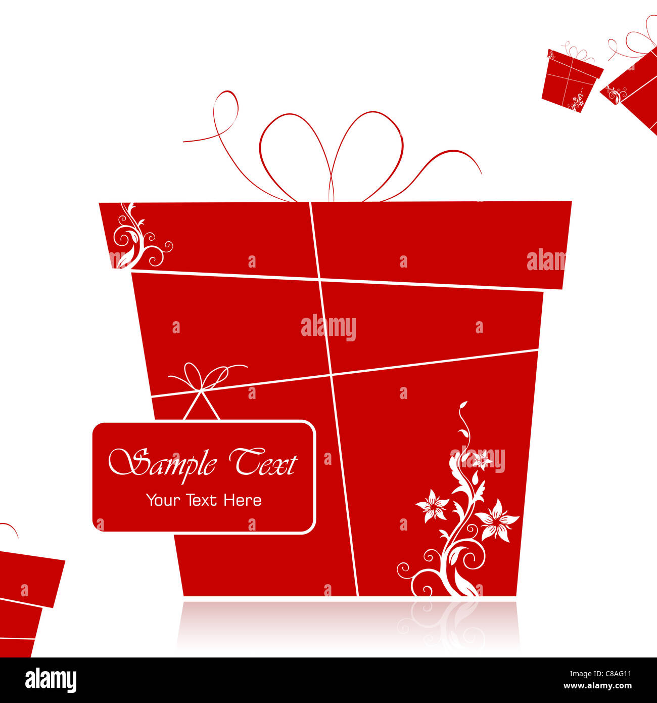 illustration of gift card on white background Stock Photo - Alamy