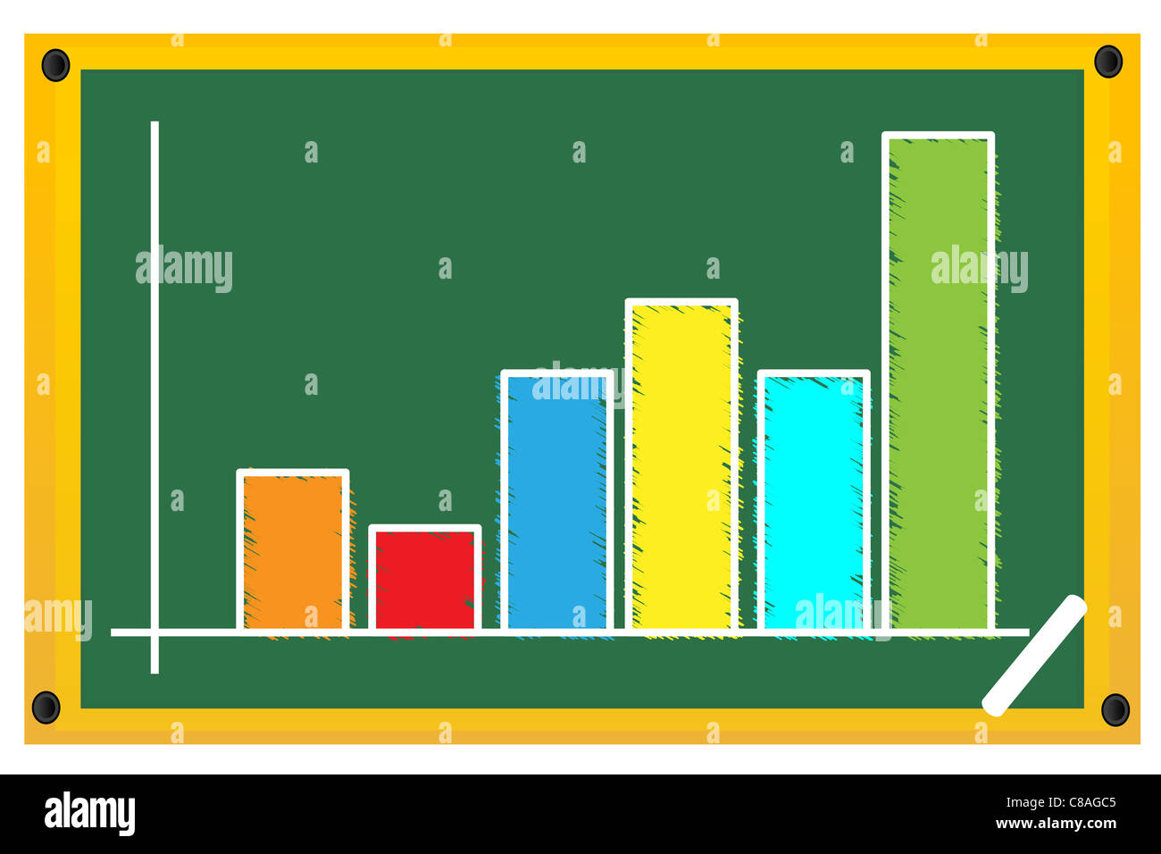 illustration of sketchy graph on board Stock Photo - Alamy