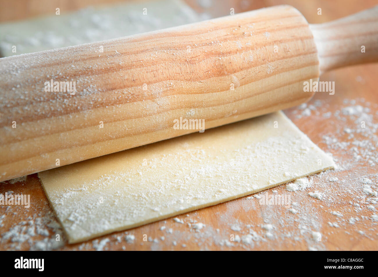 Uncooked flaky pastry Stock Photo - Alamy