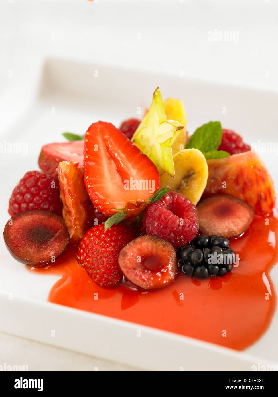 Steamed summer fruit Stock Photo - Alamy