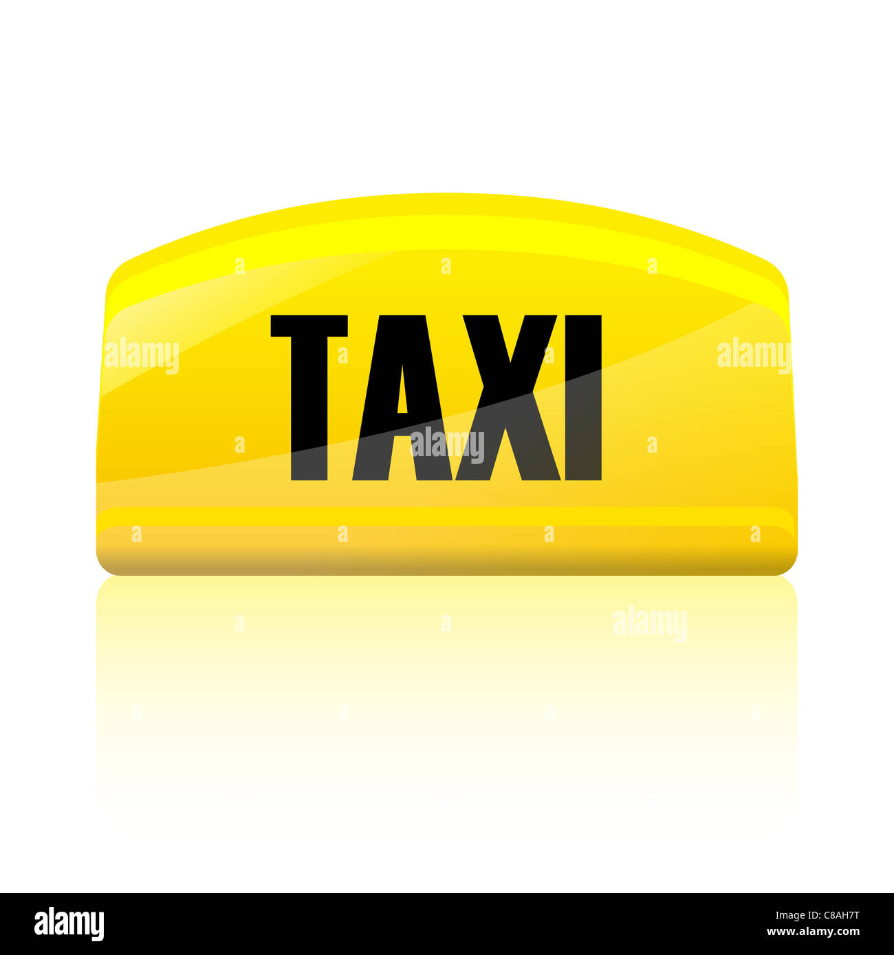 illustration of taxi sign on isolated background Stock Photo - Alamy