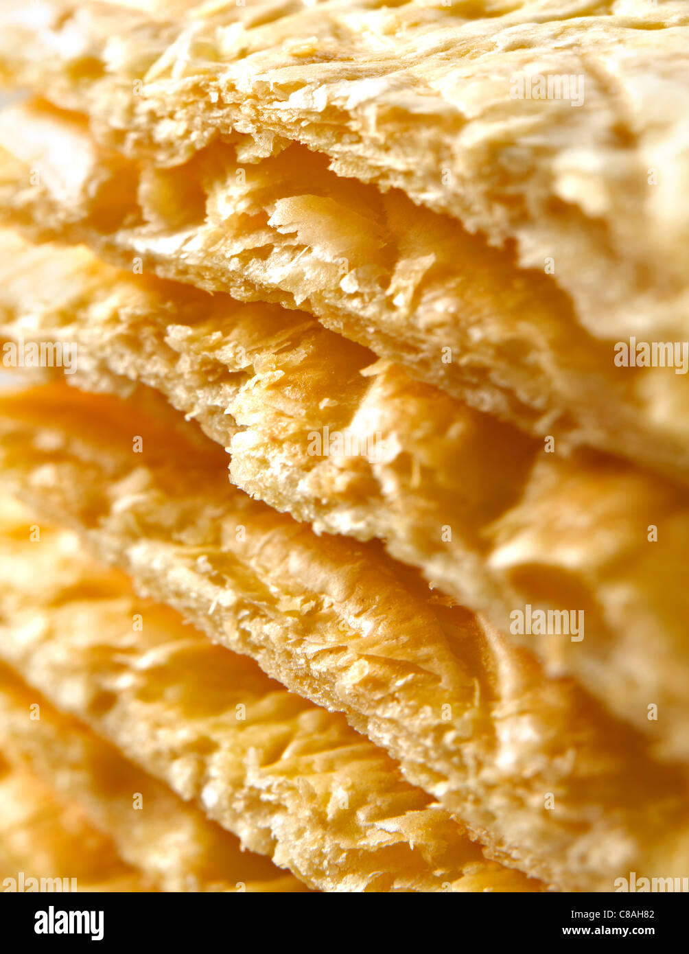 Layers of flaky pastry Stock Photo - Alamy