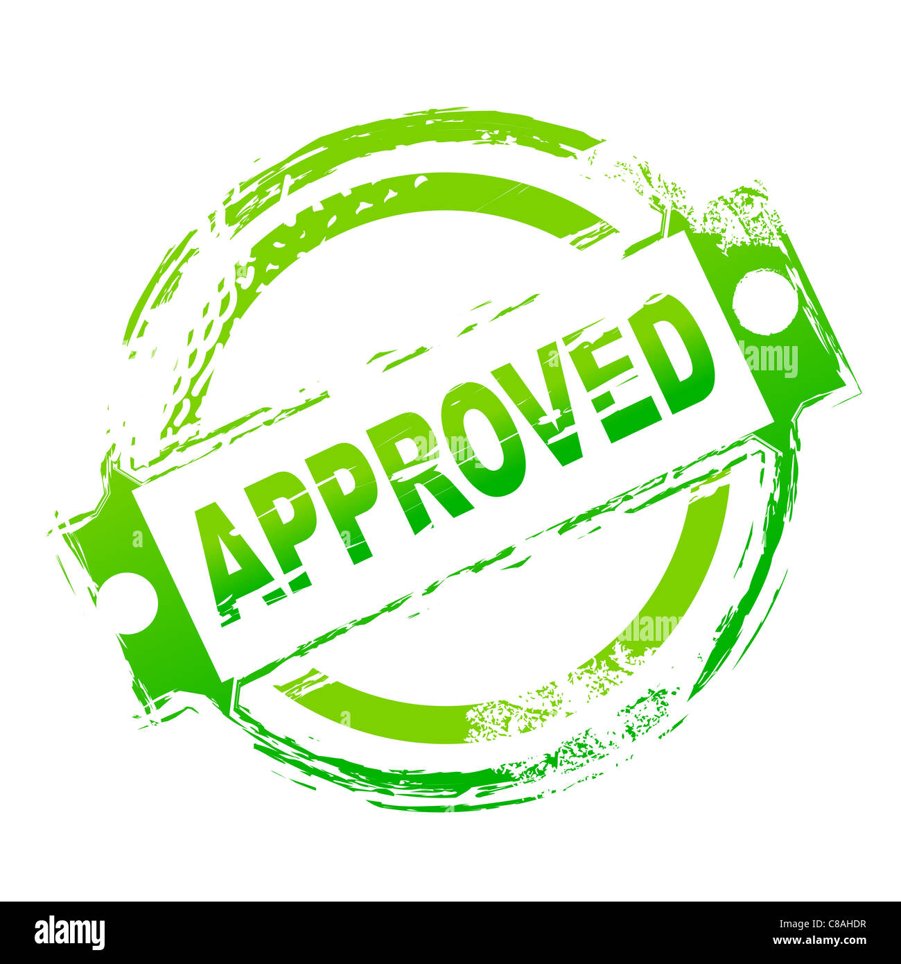 illustration of approved seal on white background Stock Photo - Alamy