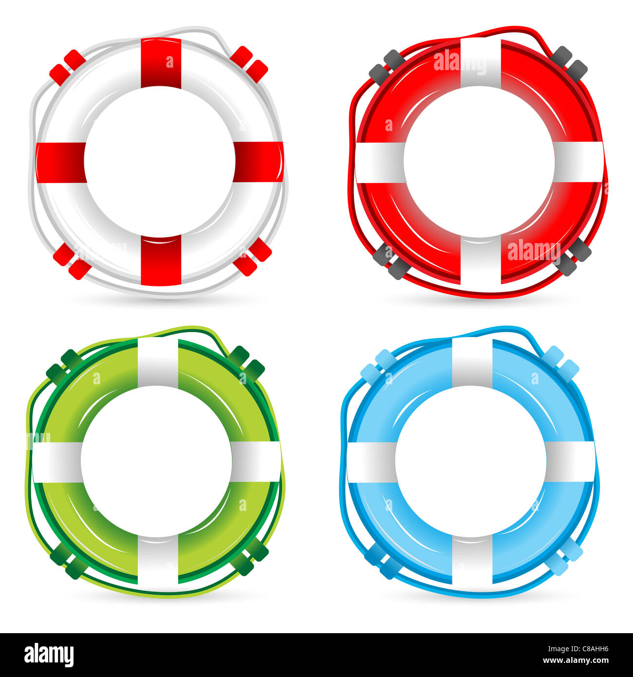 illustration of lifebuoy signs on white background Stock Photo - Alamy