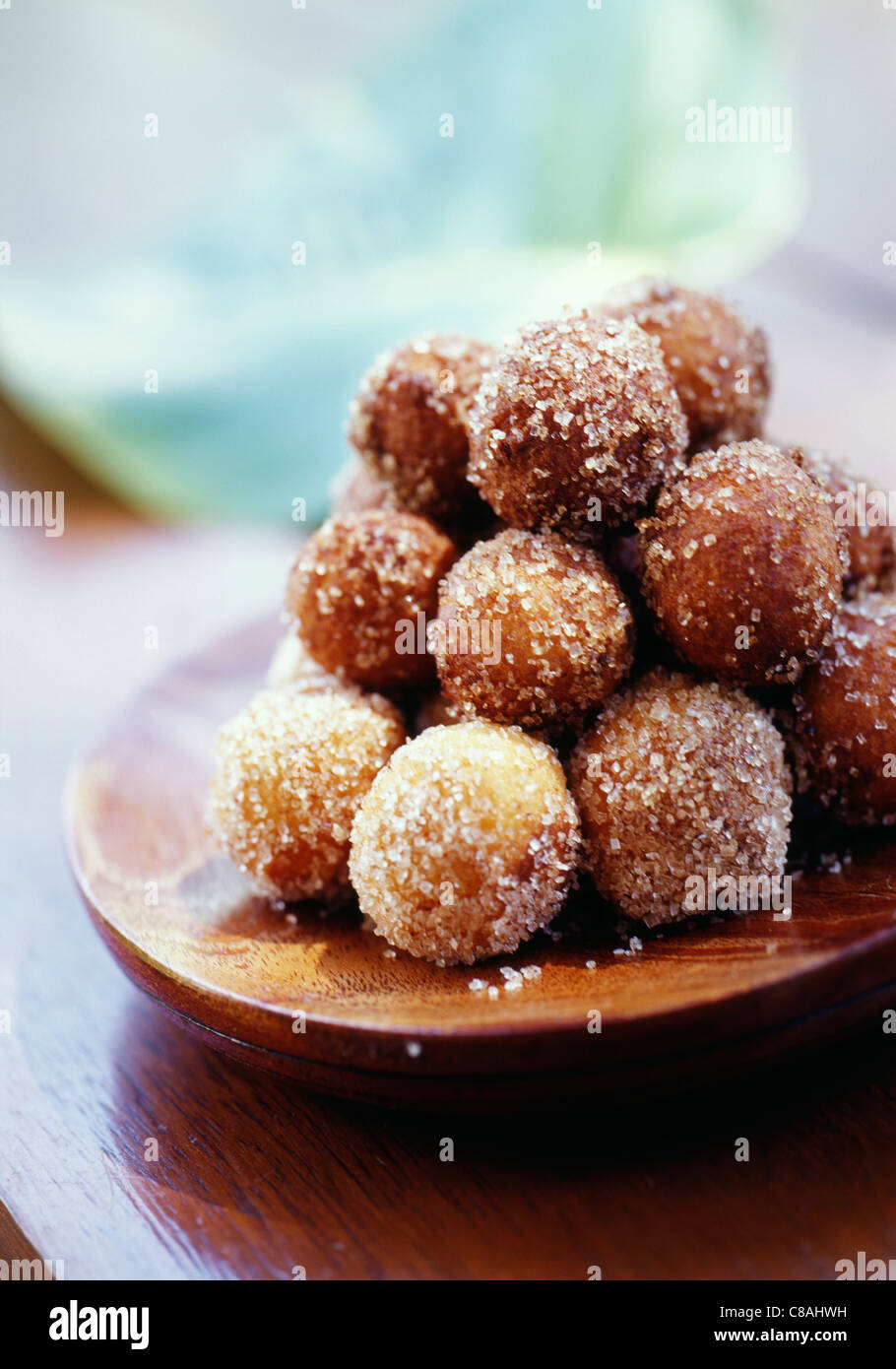 Pastry balls covered with sugar Stock Photo - Alamy