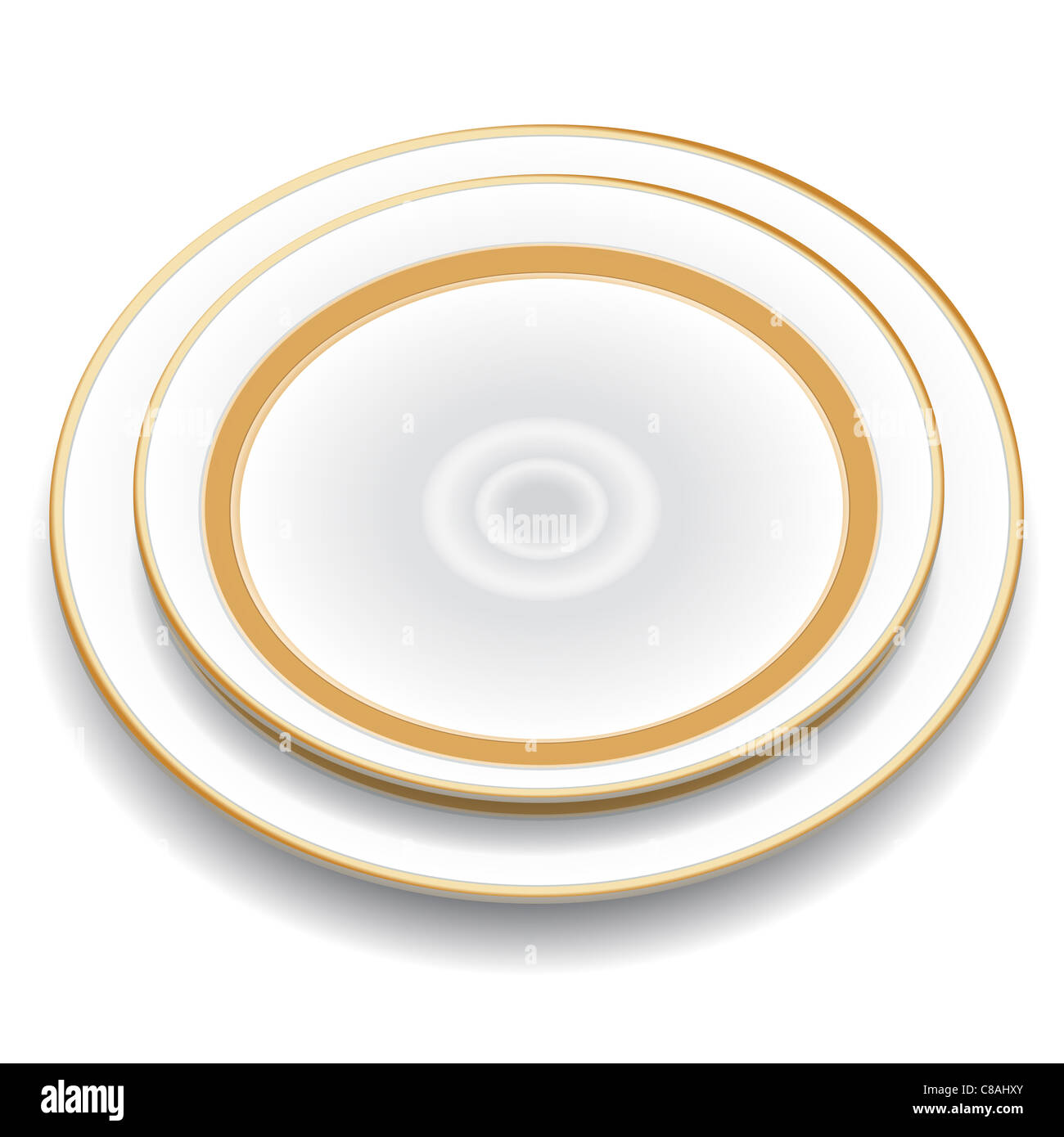 illustration of plate sign on white background Stock Photo - Alamy