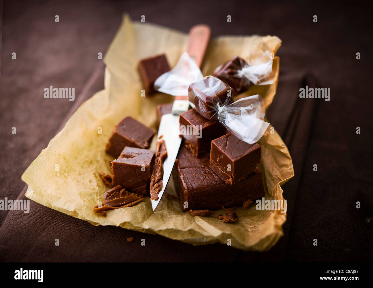 Chocolate fudge candy hi-res stock photography and images - Alamy