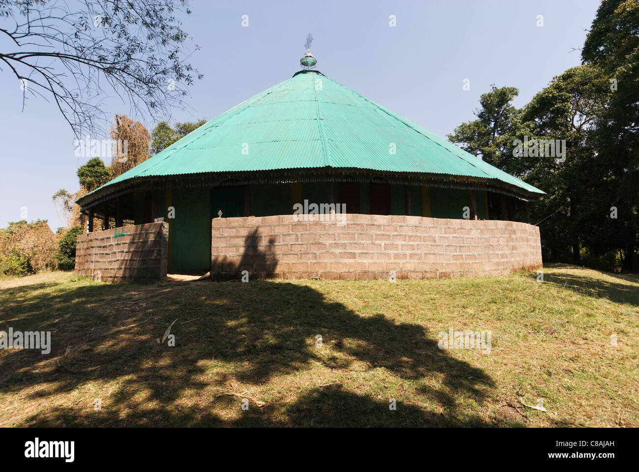 Elk200-2069 Ethiopia, Lake Tana, Debra Maryam Monastery, church Stock ...
