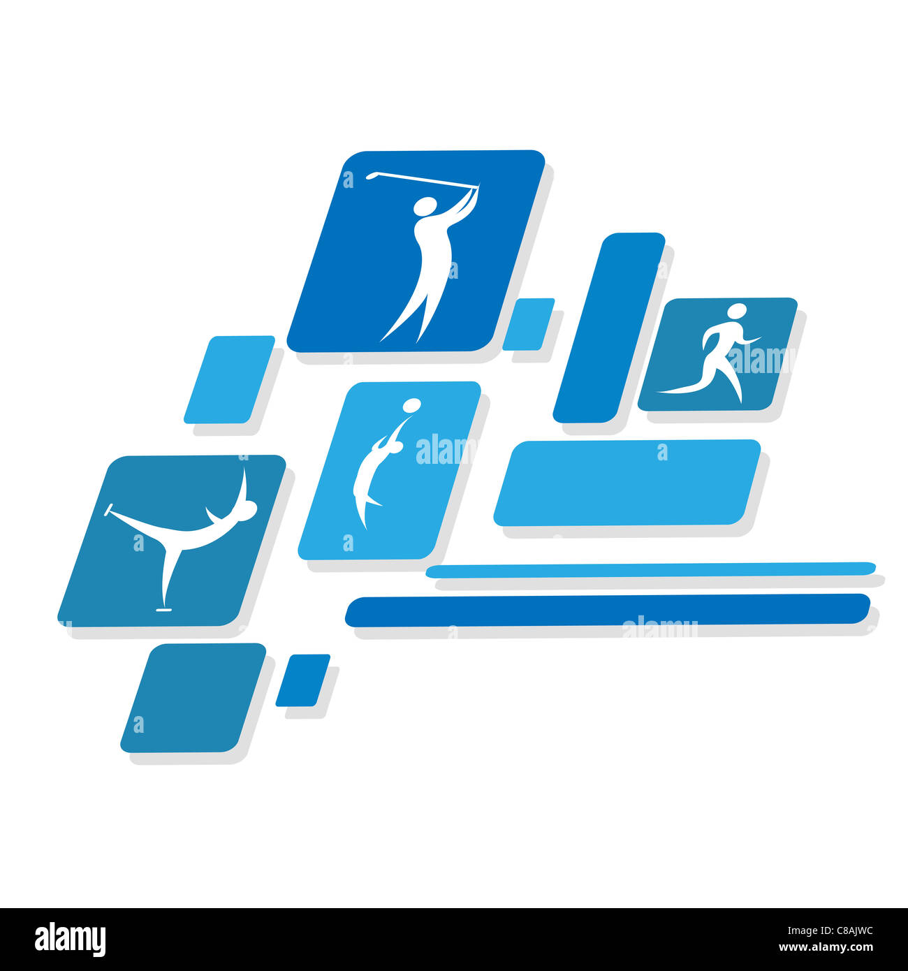 illustration of games icons on white background Stock Photo - Alamy