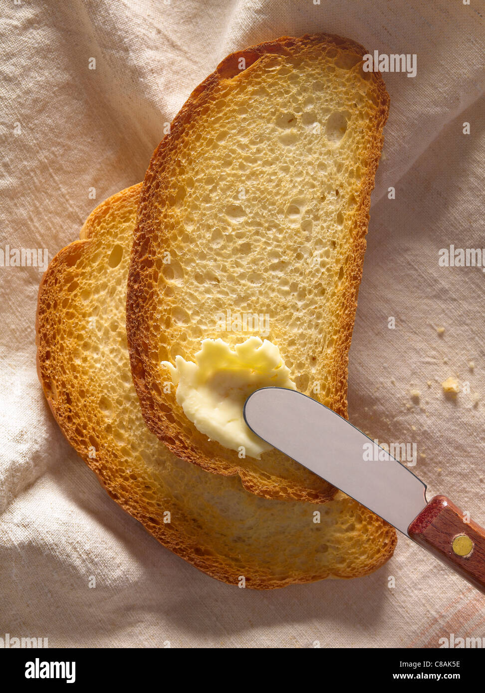 Two slices of toasted bread Stock Photo - Alamy