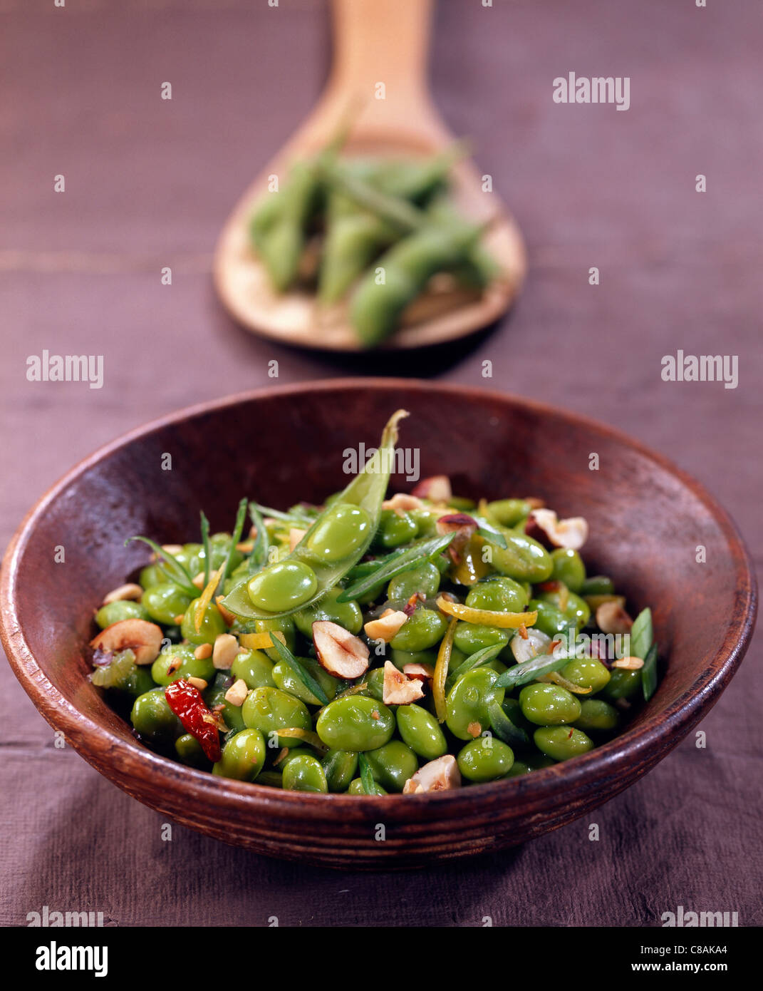 Quick fried Edamame Stock Photo - Alamy