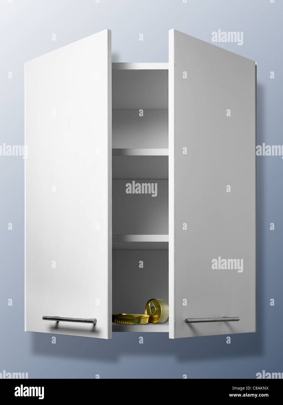 Nearly empty food cupboard Stock Photo - Alamy