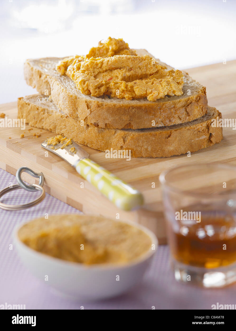 Pike fish paté with sliced bread Stock Photo - Alamy