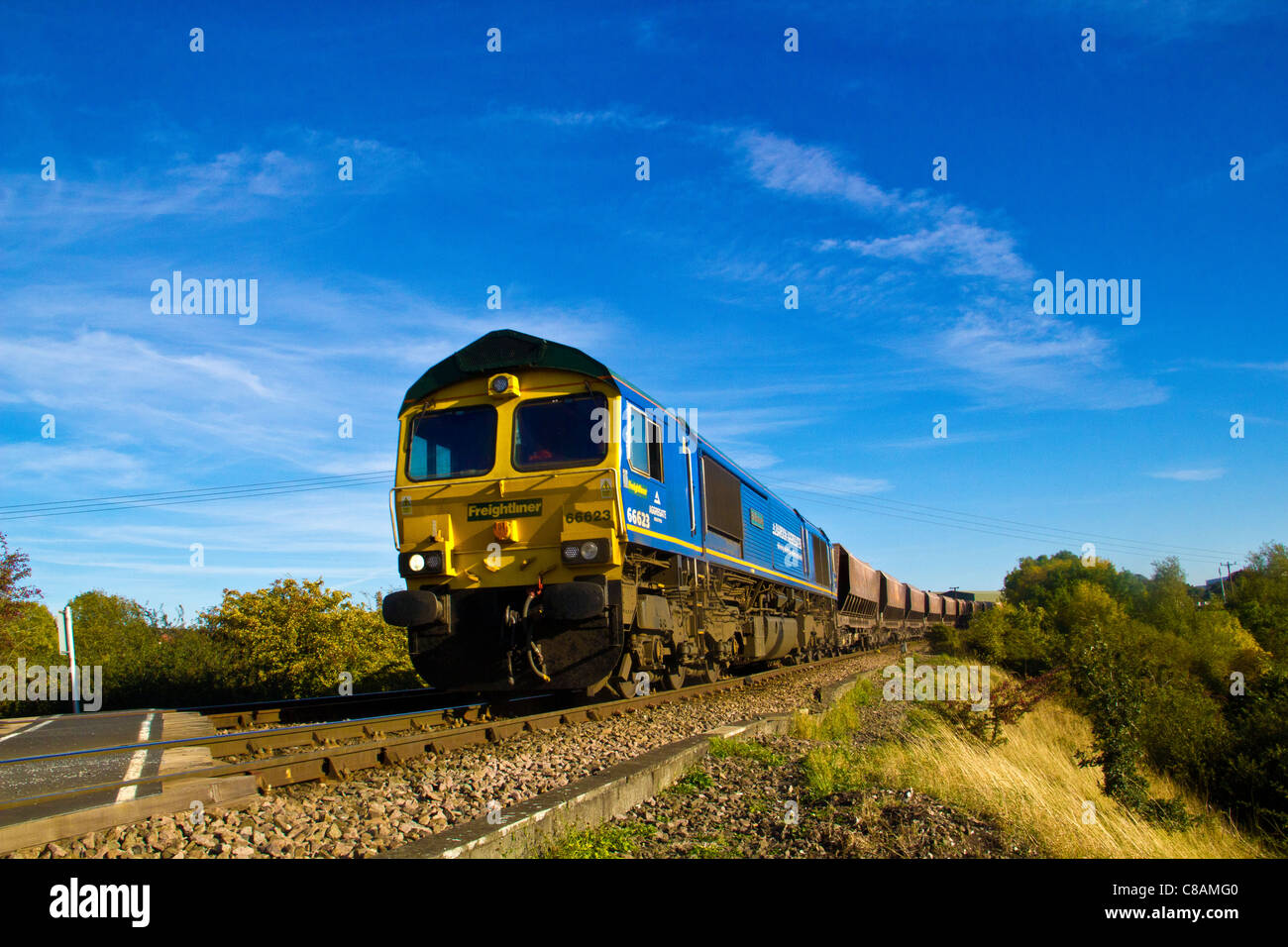 Freightliner Bardon Aggregates blue 66623 at Bardon Hill ...