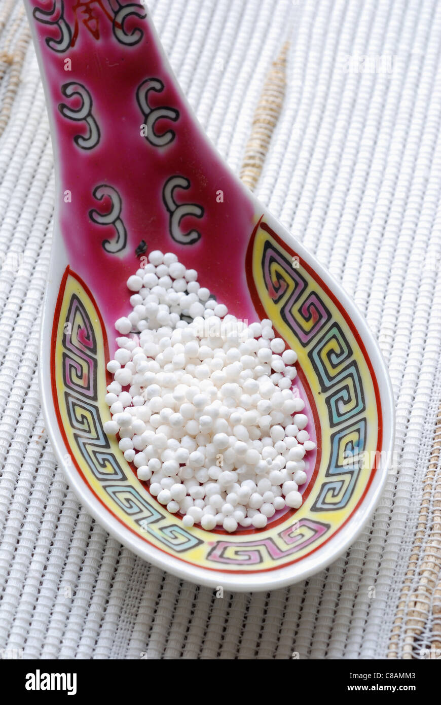 Spoonful of tapioca Stock Photo - Alamy