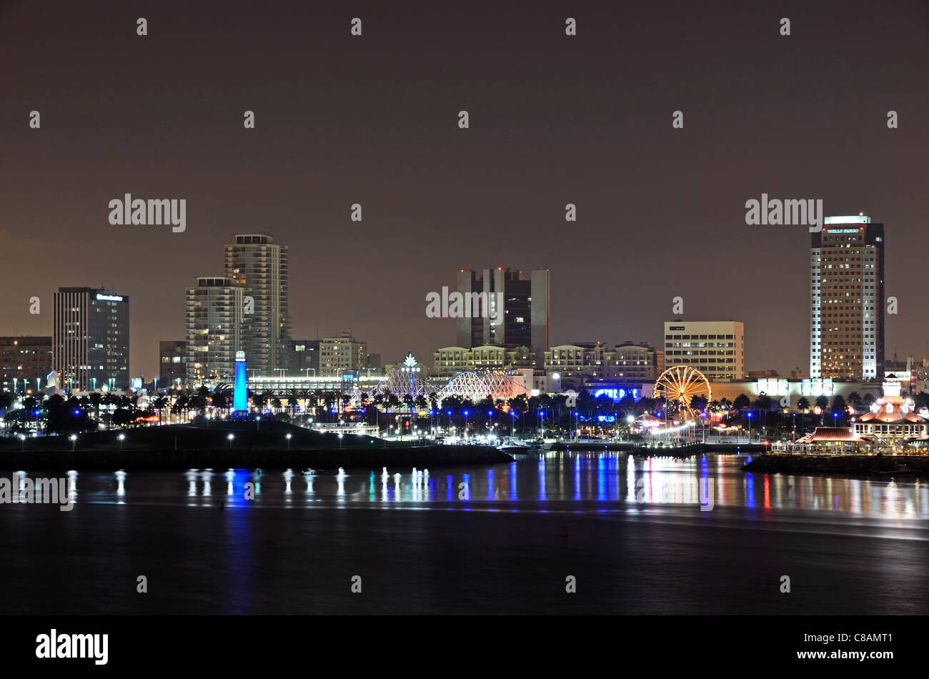 A view of the Long Beach waterfront in California Stock Photo - Alamy