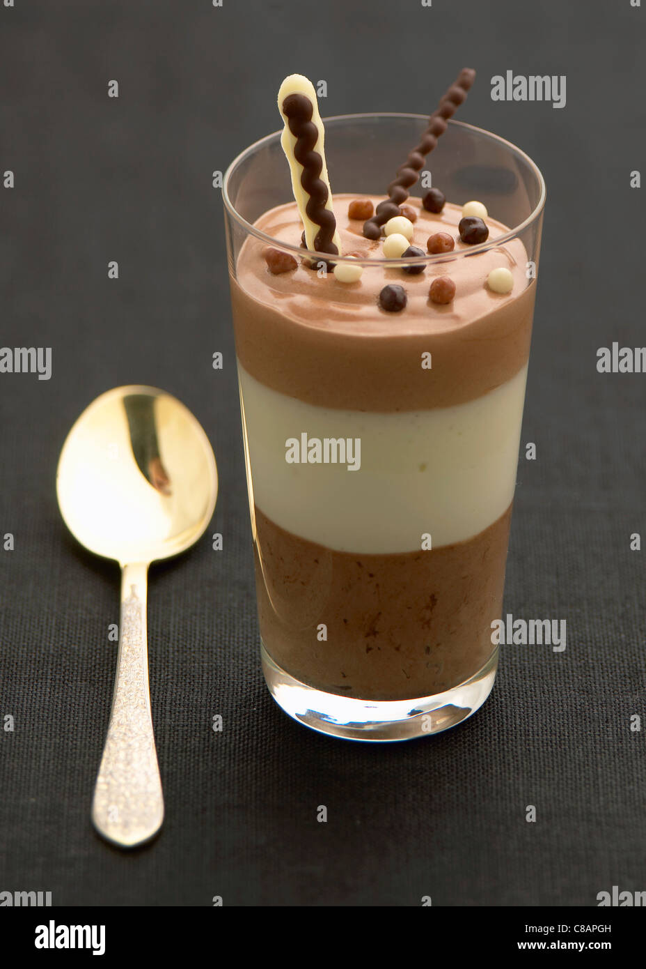 Two chocolate Verrines Stock Photo - Alamy