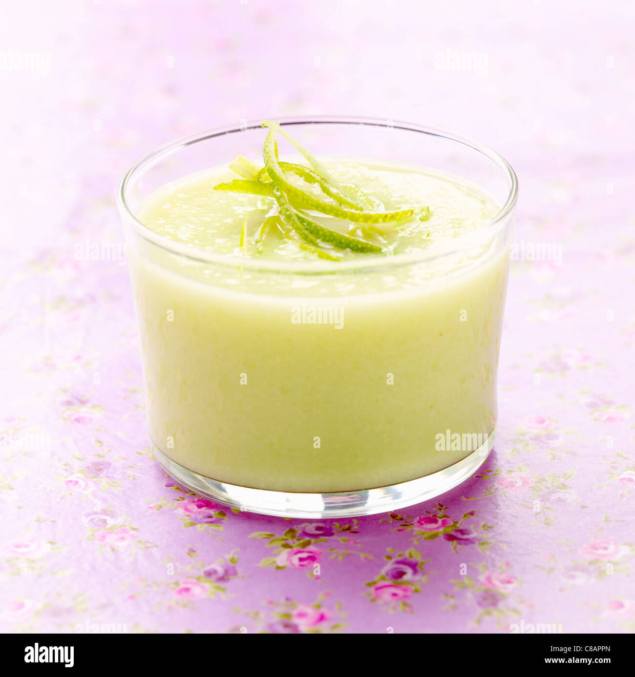 Green melon and lime Gaspacho Stock Photo - Alamy