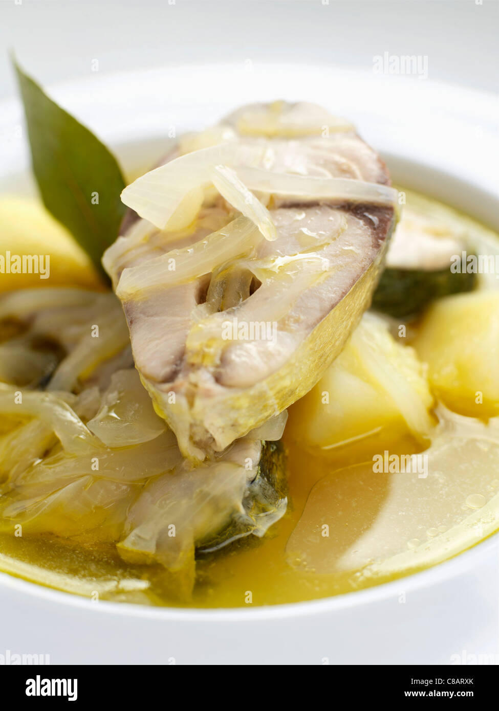 Mackerel,squid and onion stew Stock Photo - Alamy