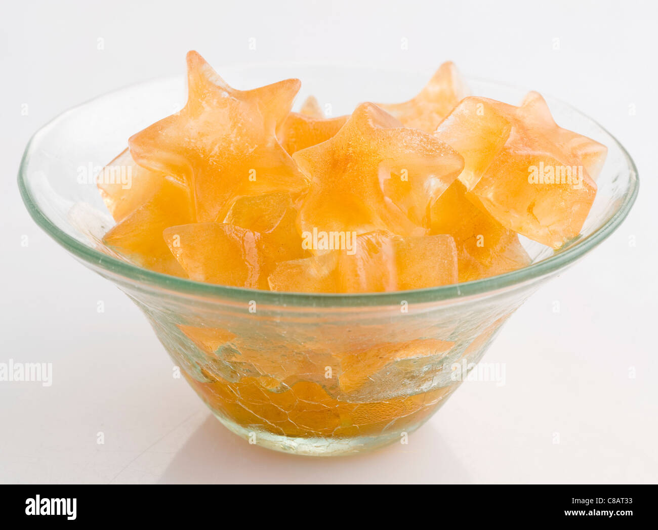 Star-shaped tea-flavored ice cubes Stock Photo - Alamy