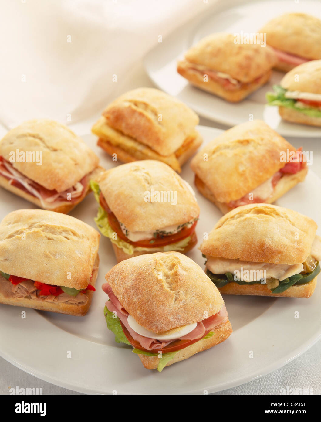 Raw ham and cheese sandwiches hi-res stock photography and images - Alamy