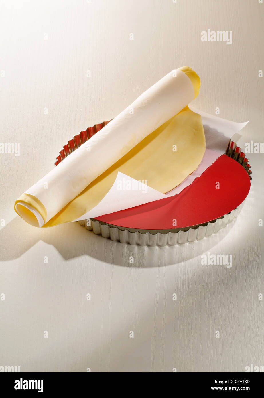 Rolled flaky pastry Stock Photo - Alamy